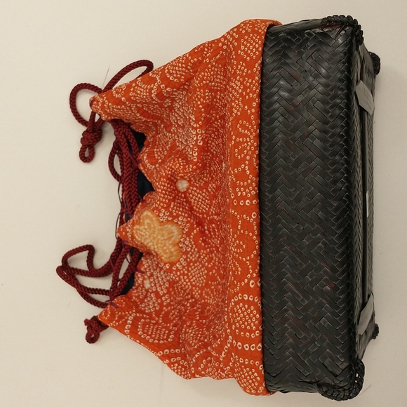 Vintage | Bags | Kinchaku Drawstring Purse Traditional Japanese Kimono ...